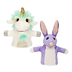 Bob Bilby and Unicorse Plush Puppets Exclusive 2 Pack | Bob Bilby and Unicorse are The Perfect Size to Fit onto Toddler's Hands | Made with Deluxe Fabrics and Featuring Embroidered Details