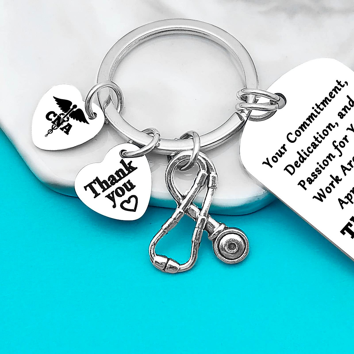 Xiahuyu CNA Gifts Keychain Certified Nursing Assistant Gifts CNA Employee Appreciation Gifts CNA Week Gifts Christmas Birthday Leaving Retirement Thank You Gifts for CNA Nurse
