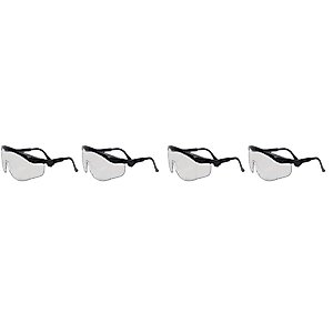 MCR Safety TK110AF Tomahawk Safety Glass with Black Nylon Frame, With Anti-Fog Coating, Clear