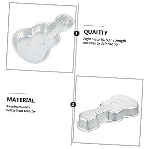 Housoutil 2 pcs Shaped Cake Cookie Gadget Breads Loaf Decorating D Decor Heat Alloy Pans Nonstick Chocolate Toast Fondant Leakproof Oven Making Birthday/wedding/anniversary/party