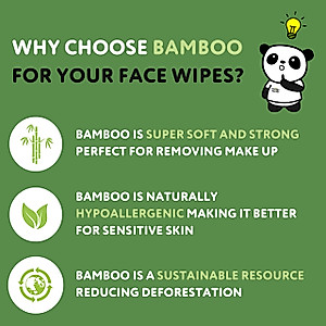 The Cheeky Panda Face Wipes | Coconut Scented Biodegradable Makeup Remover Wipes | Pack of 25 Wet Wipes