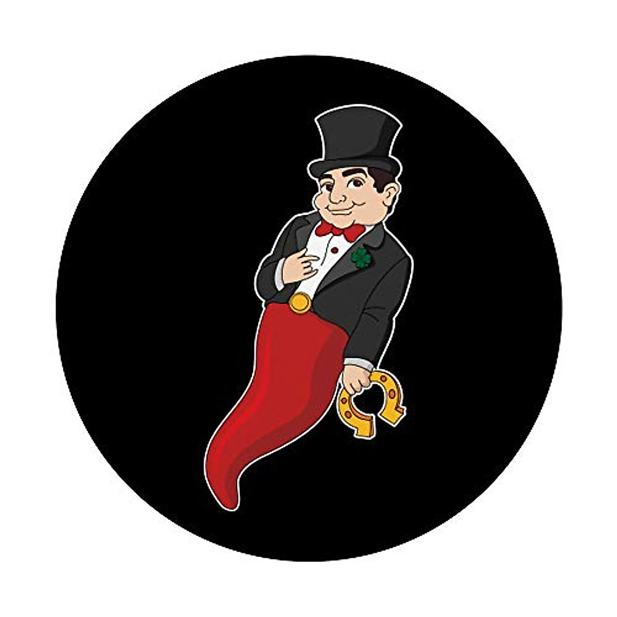 Italian Lucky Charm Scartellato Gobbo Napoletano Smorfia PopSockets PopGrip: Swappable Grip for Phones & Tablets