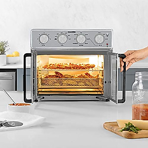 Kalorik MAXX AFO 47267 Air Fryer Oven 26 Quart 9-in-1 Countertop Toaster Oven and Oil-less Air Fryer Combo - Fry, Bake, Roast, Rotisserie, & More - 7 Easy-to-Clean Accessories | 1700W | Stainless Steel