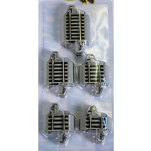 Bachmann Trains - Snap-Fit E-Z TRACK E-Z TRACK CONNECTOR ASSORTMENT - Contains 2 each .75", 1", 1.25", 1.5" and 2" straight (card) - NICKEL SILVER Rail With Gray Roadbed - HO Scale