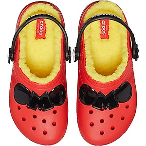 Crocs Kids' Classic Lined Disney Clog Minnie Shoes, Mickey Mouse, 3 US Unisex Little