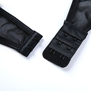 Lingerie for Women One-Piece Teddy Lingerie Sexy Bodysuit Lace Nightie (Black, L)