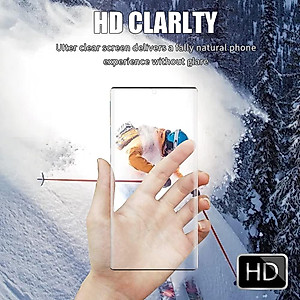[2+2 Pack] Galaxy Note 10 Plus Screen Protector, Ultra HD Tempered Glass Film [Scratch Resistant] [3D full coverage ] [9H Hardness] [Fingerprint Unlock] For Samsung Galaxy Note 10 Plus/Note 10+ 5G (6.8 Inch)
