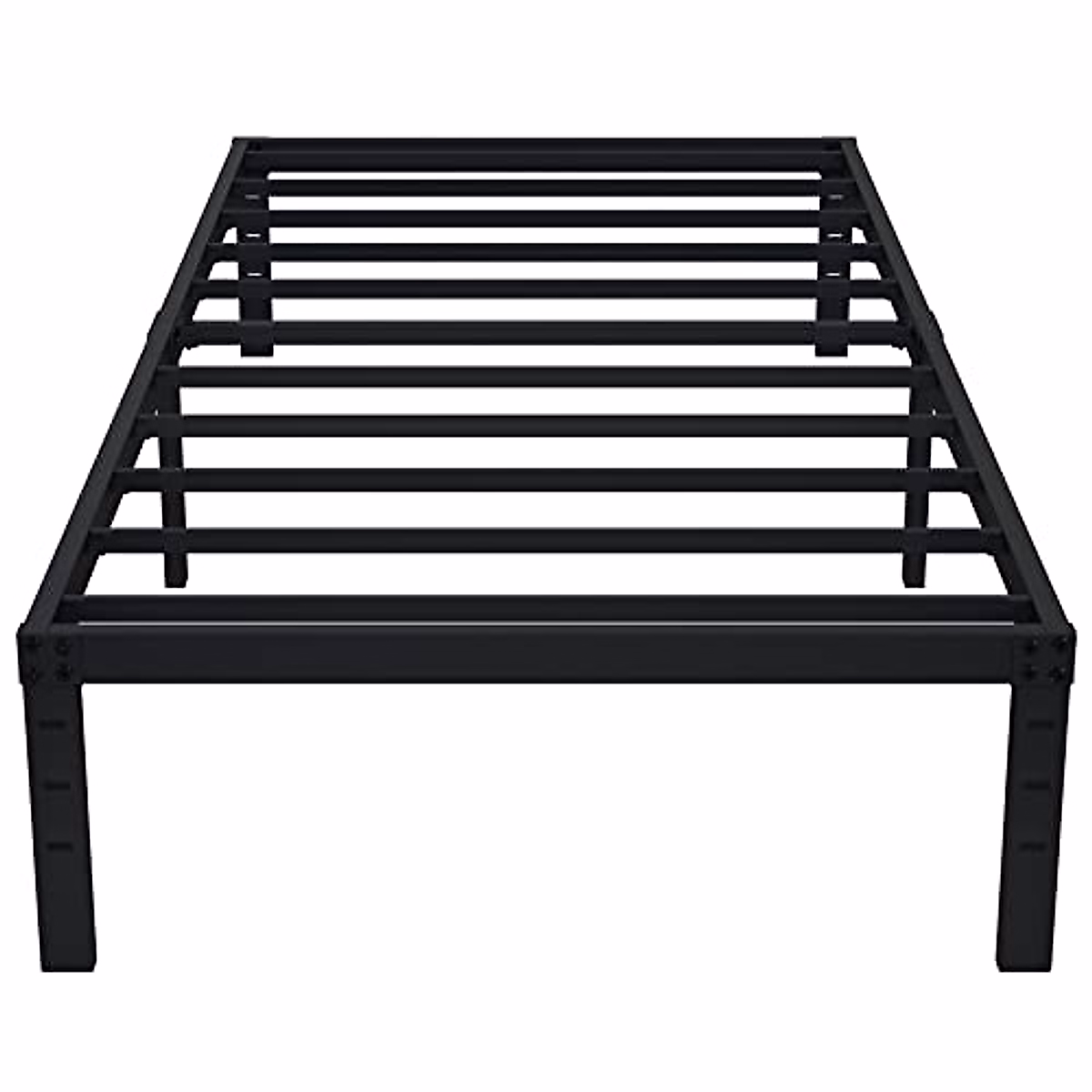 EMODA 14 Inch Twin Bed Frames No Box Spring Needed, Heavy Duty Metal Twin Platform Bed Frame, Noise Free, Easy Assembly, Black