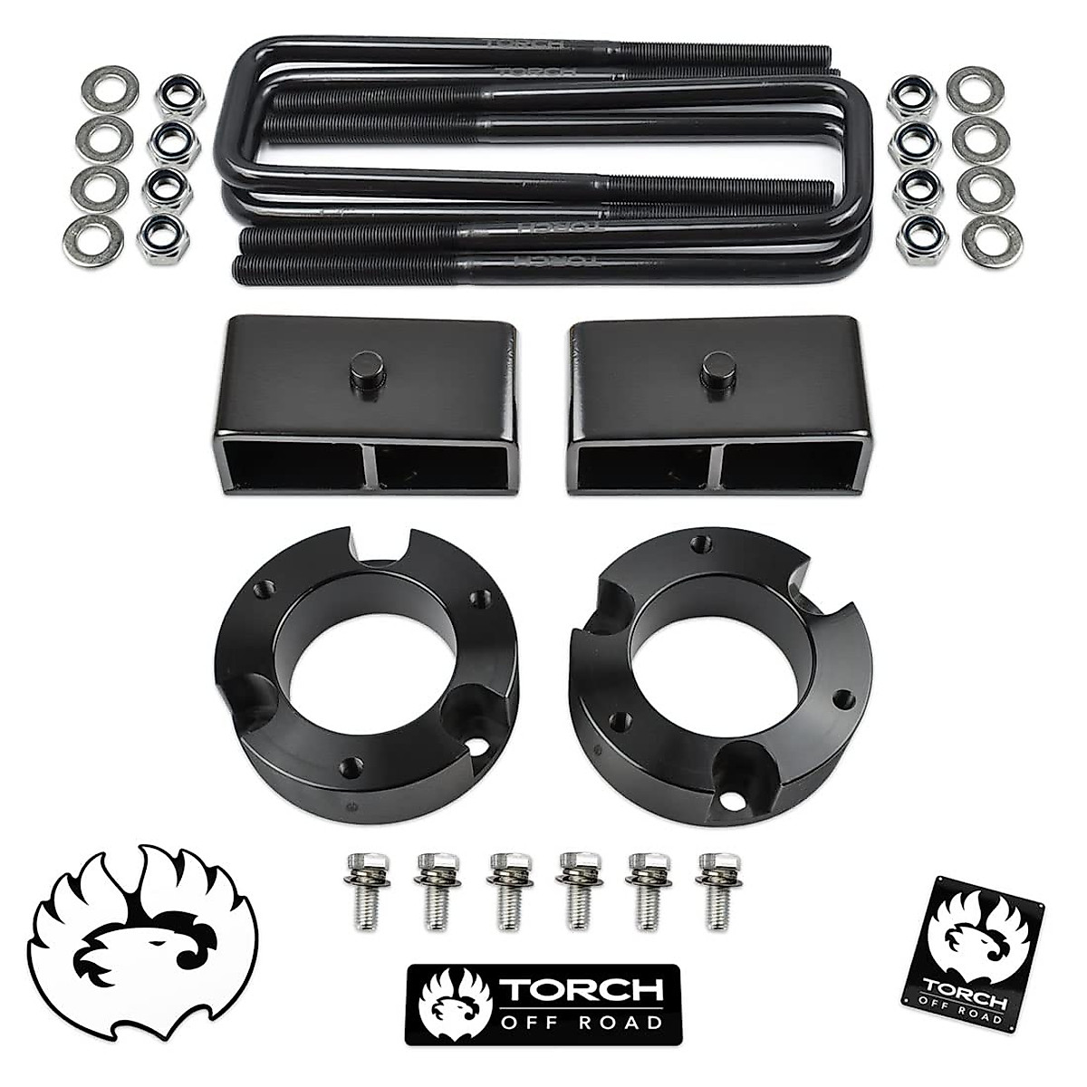 TORCH 3" Front 2" Rear Leveling Lift Kit for 1995-2004 Toyota Tacoma 2WD 4WD TRD SR5 - Models with 6 Lug Wheel Bolt Pattern ONLY