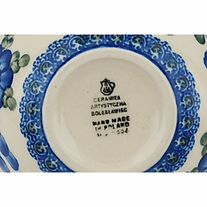Polish Pottery Cereal/Soup Bowl 5-inch (Blue Poppies)