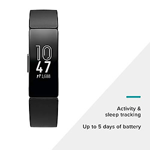 Fitbit Inspire Fitness Tracker, One Size (S and L Bands Included)