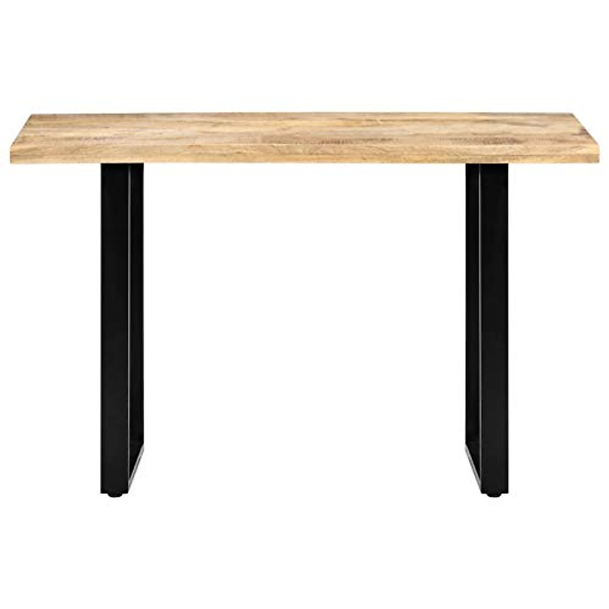Tidyard Dining Table 47.2 x 23.6 x 29.9 Inch Solid Mango Wood Wooden Dinner Table for Kitchen, Bistro, Home Furniture