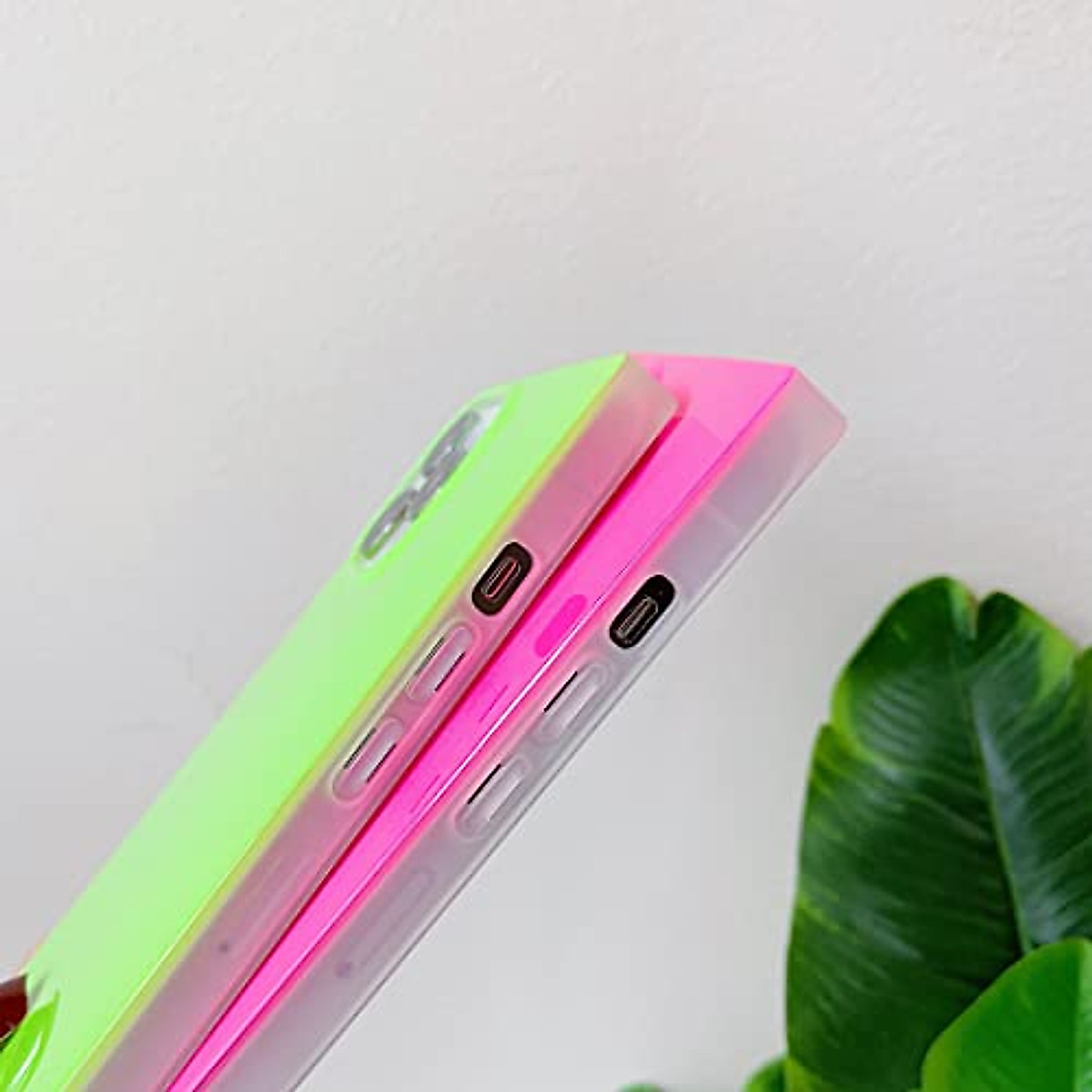 COCOMII Square Case Compatible with iPhone 13 Pro - Slim, Glossy, Solid Color, Electrifying Neons, Easy to Hold, Anti-Scratch, Shockproof (Neon Pink)