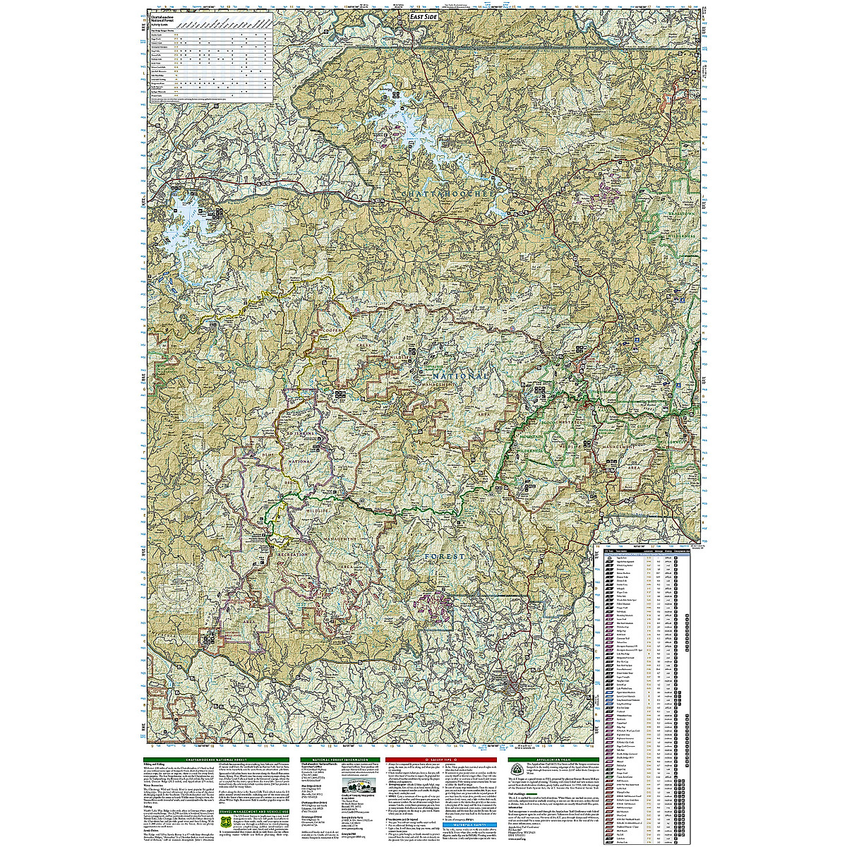 Springer and Cohutta Mountains Map [Chattahoochee National Forest] (National Geographic Trails Illustrated Map, 777)
