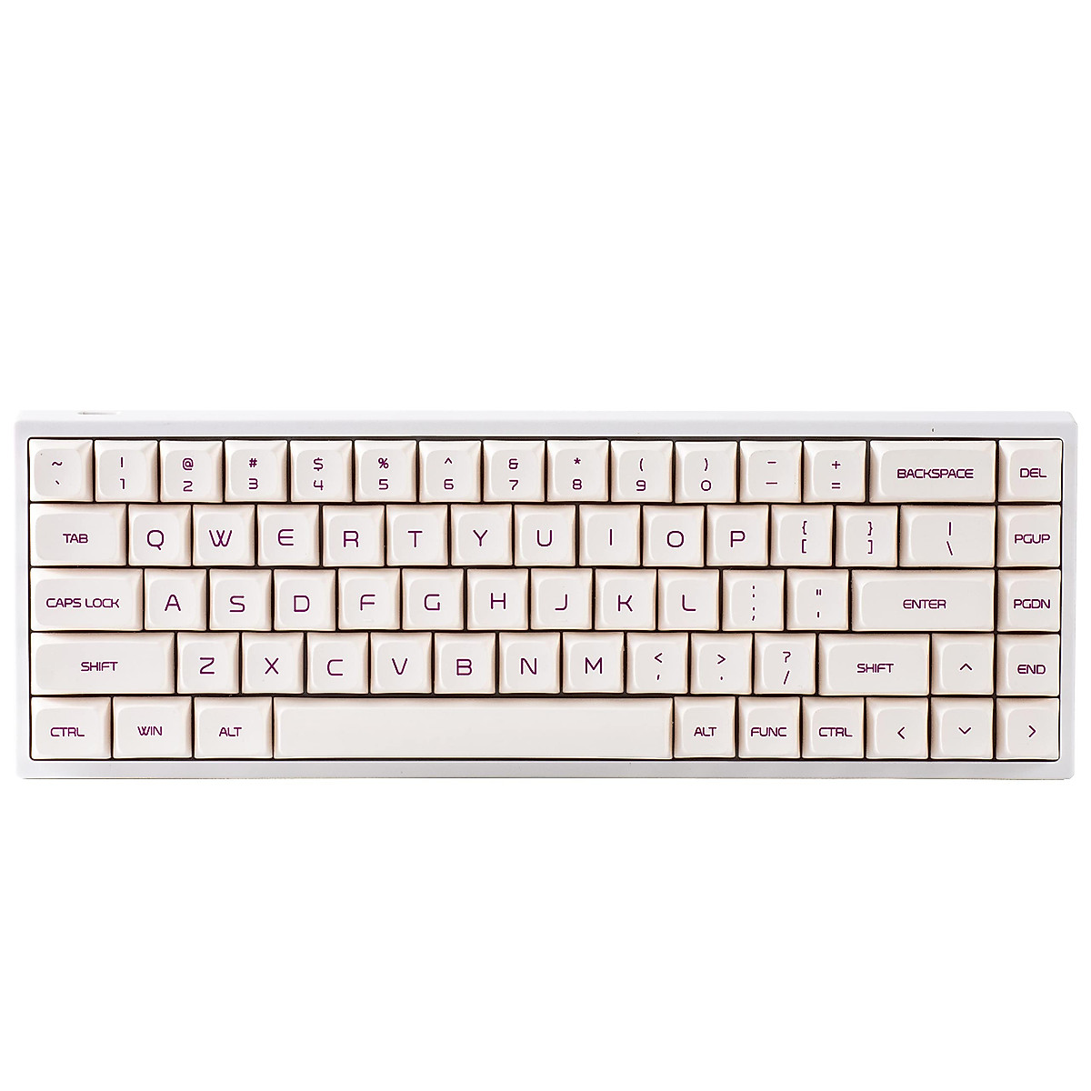 YUNZII KC68 Hot Swappable Mechanical Keyboard 68-Key Gaming Keyboard with NKRO, RGB Backlit for Mac/Win/Gamers (Gateron Black Switch, Lavender)