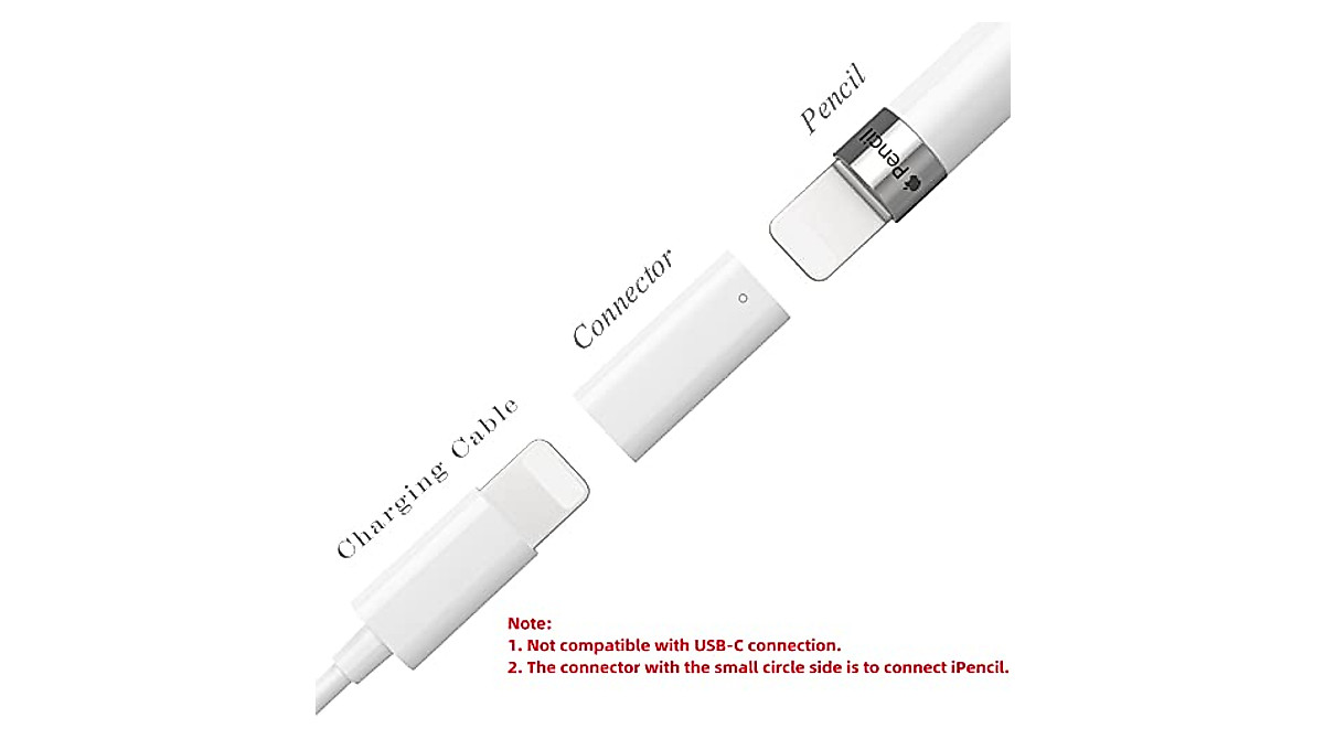 COOYA Apple Pencil 1st Gen Charger Adapter - 2-Pack for Easy Charging