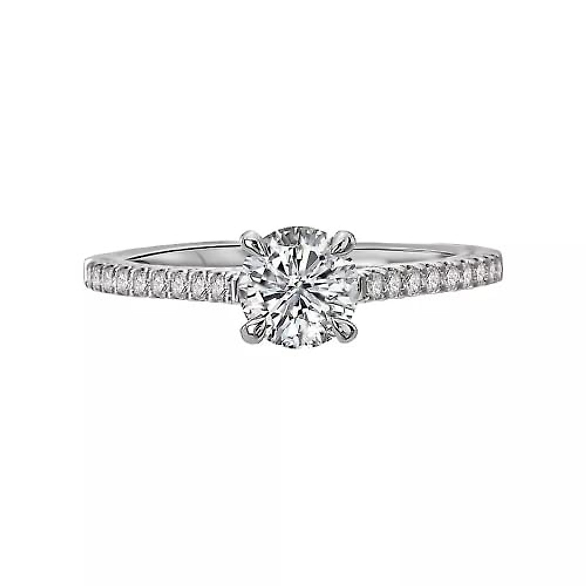 SISGEM 10K 14K 18K Solid Gold Engagement Rings for Women,Set 1.3/2.3 carat(cttw) Round Cut Classic Moissanite Rings Bridal Wedding Engagement Anniversary Promise Bands with Engraved Name (Style-2, 18K-Gold)