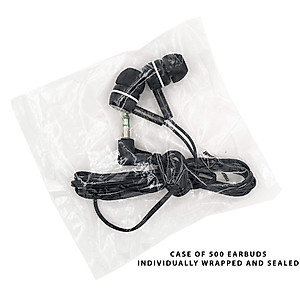 SmithOutlet 500 Pack Student Classroom Testing Headphones Smile Earbuds in Bulk