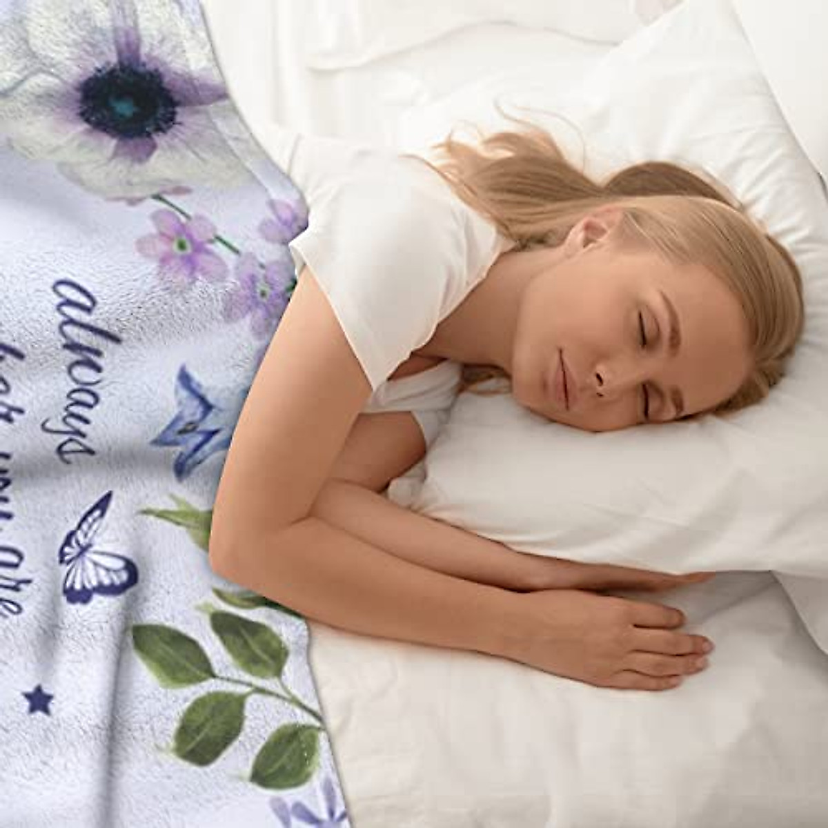 KJACGAD Get Well Soon Gifts for Women Sympathy Gifts Thinking of You Gifts Inspirational Spiritual Gifts After Surgery Gifts Feel Better Gifts for Women Christmas Throw Blanket 60X50 Inch