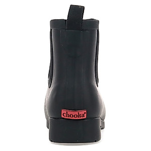 Chooka Women's Waterproof Plush Chelsea Bootie Chelsea Boot, Delridge Black, 9 M