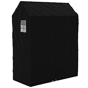 HANGERWORLD Clothes Rack Cover - 4ft Wide, Breathable Nylon, Black with Zipper (Cover Only)