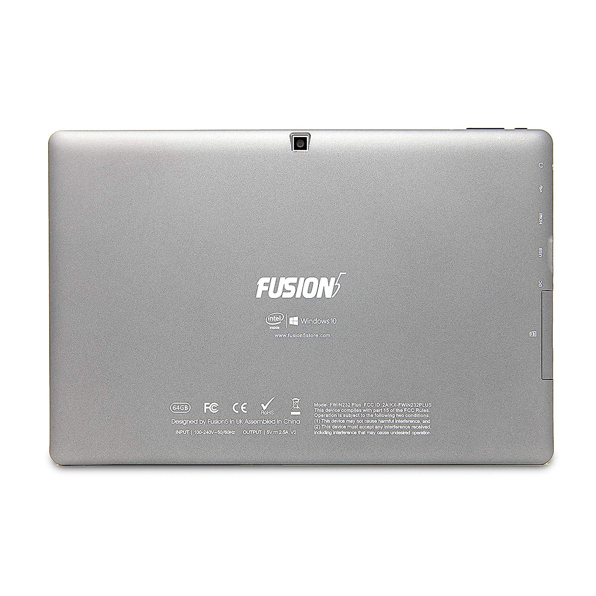 Fusion5 10" Windows 11 FWIN232 Plus N4120 Ultra Slim Windows Tablet PC - Windows 11, 4GB RAM, USB 3.0, Micro HDMI, Intel Quad-Core CPU, IPS HD Display, 5MP & 2MP Cameras, Bluetooth (64GB)