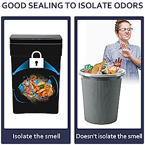 Kitchen Trash Can 13 Gallon Automatic Trash Can 50L Touch Free Garbage Can, High-Capacity Motion Sensor Waste Bin for Kitchen Living Room Bathroom Office, Black-Set of 2