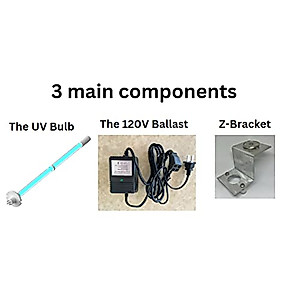 120V UV Lamp for HVAC Coil Systems (up to 5 tons) with 14″ 14W Ultraviolet Bulb