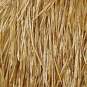 Bayside21 Hula Thatched Tiki Umbrella Natural Color 6' 8' & 9' Options (8ft, Natural)