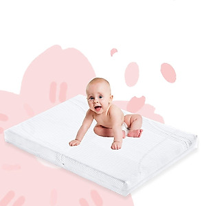 Ustenroya Pack n Play Mattress 38x24x3inch Travel Crib Mattress Portable & Lightweight Baby Mattresses, Removable Washable Cover 1'' Memory Foam & 2'' Foam for Dual Size Use