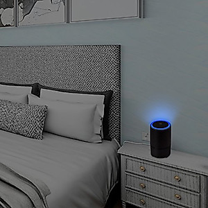 SHD Small Air Purifier for Home Room Office,3 Stage Filtration,True HEPA Air Cleaner for Dust Smoke Dander,Quiet Sleep Mode with Night Light,Dark Grey