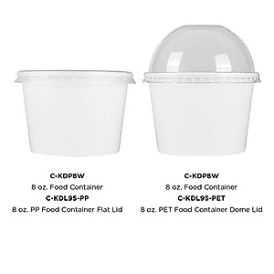 Karat C-KDP8W 8 oz. Food Container - White (Case of 1000)