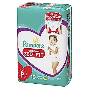 Pampers Cruisers 360˚ Fit Diapers Size 6 19 Count