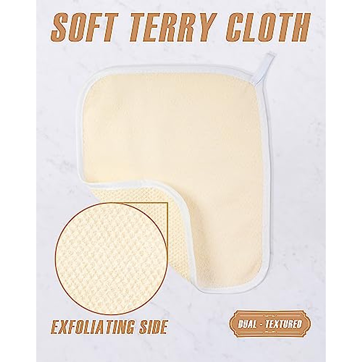 Exfoliating Washcloth for Body and face, 7 Pack Facial Exfoliate Two Sides Body Scrub for Bath, Remove Dead Skin Wipe Wash Cloth Towel for Women and Man