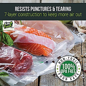 Keep Fresh Bags Vacuum Sealer Rolls, 3.5mil Thick Food Storage Bags, Vacuum Seal Bags for Meat, Fish, Meal Prep, and More (15" x 50')