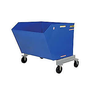 Vestil P-HOP-1.5 Portable Tilt Refuse Hopper, Steel, 2000 lb. Capacity, 49-3/8 x 53-3/8 x 52-7/8 inches (H x W x D)