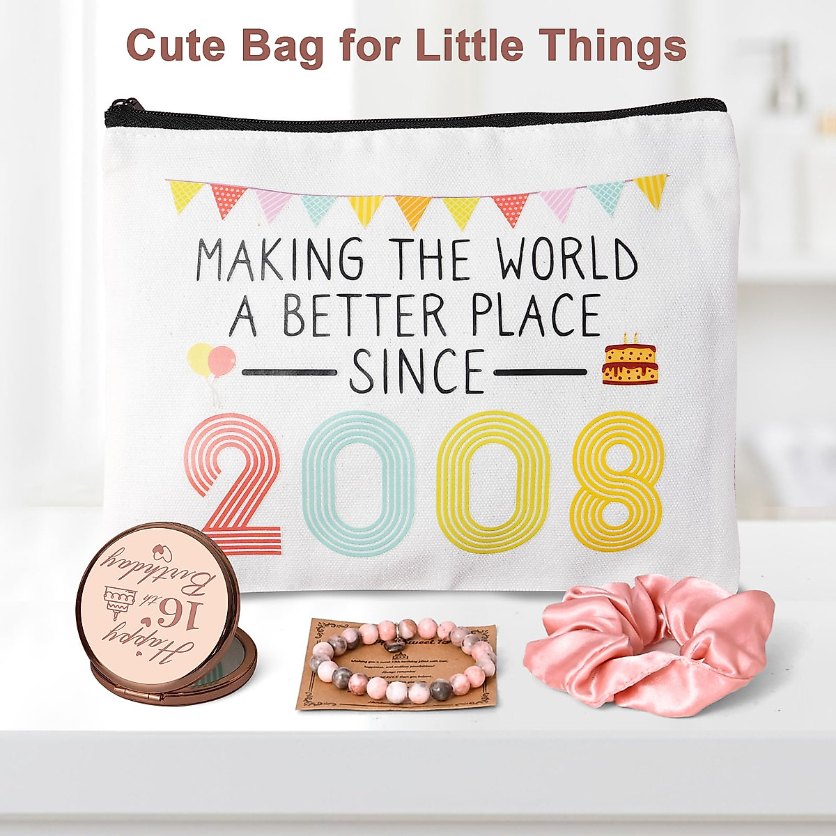 LUXULISH Sweet 16 Gifts for Girls, 16th Birthday Gifts for Girls, Unique 16th Sweet Sixteen Gifts for Daughter, Niece, Granddaughter, Sister, Friend, Birthday Gifts for 16 Year Old Girls