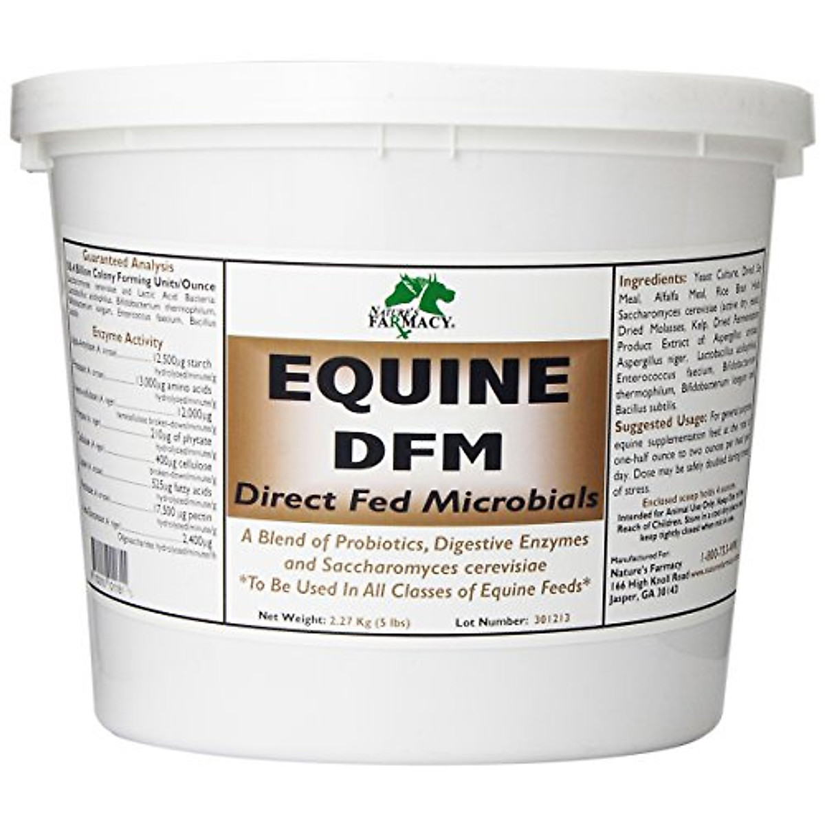 Nature's Farmacy Equine DFM (Direct Fed Microbial) Live Probiotics, Enzymes 50 Billion CFU Ounce