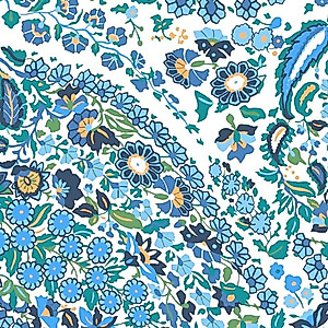 Vera Bradley Women's Cotton Nightgown Pajama Sleep Shirt (Extended Size Range), Dreamer Paisley White, Medium