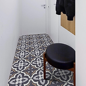 Alow Peel and Stick Floor Tile Waterproof, Floor Tile Easy to Paste, DIY Flooring and Widely Used for Kitchen Bedroom and More(11.8inX11.8inX0.03inX10PCS）