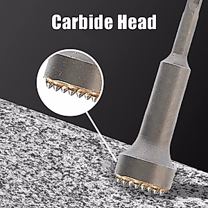 Vearter SDS Plus Bushing Tool 12 Tips, 5.3'' X 1.4'' Round Head Concrete Roughness Coating Remove Bushing Bit for Rotary Hammer, Chisel Drill Bit for Masonry, Brick Wall