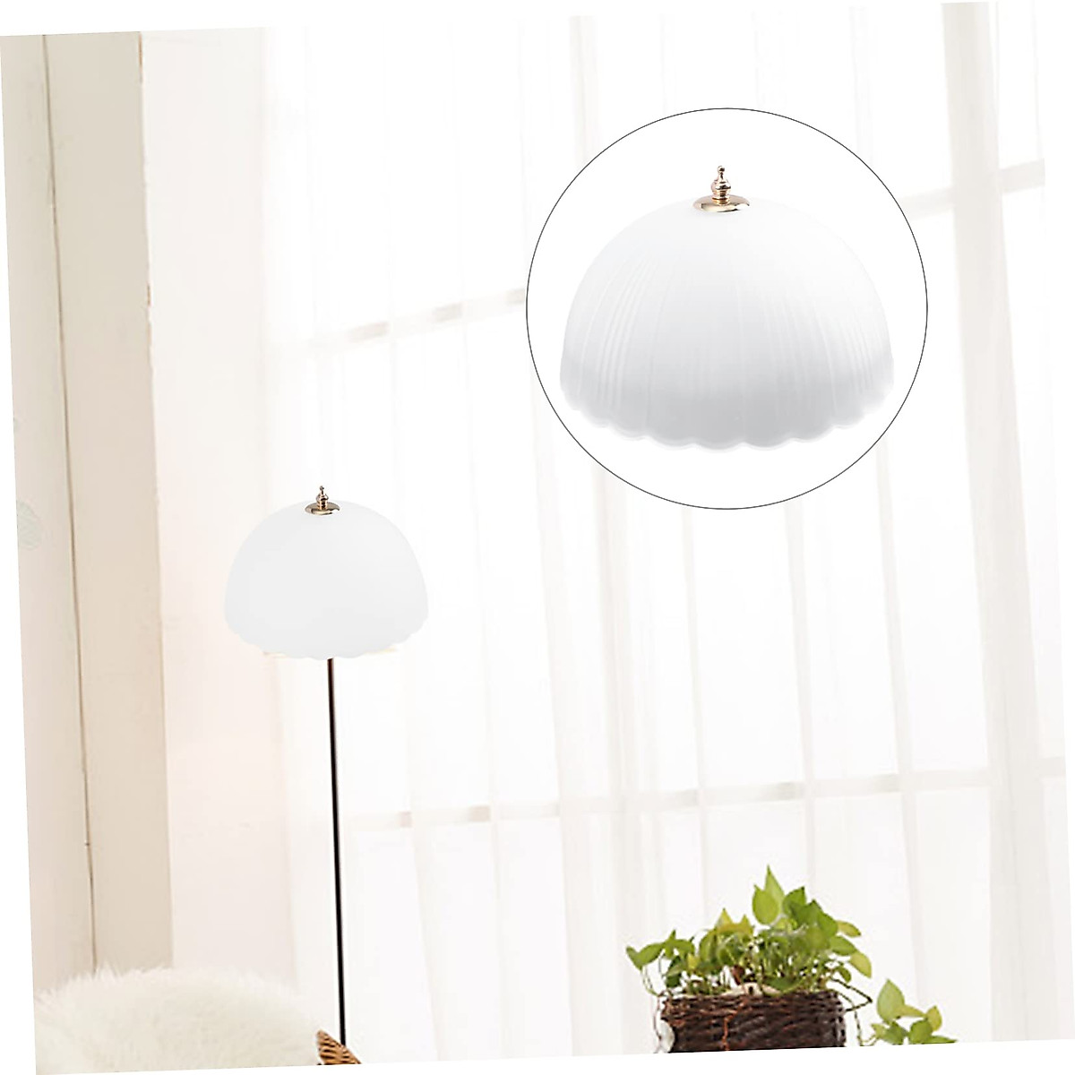 KONTONTY Stylish Lamp Cover for Modern Homes Frosted Glass Shade for Table and Ceiling Lamps Elegant Replacement for Damaged Lampshades