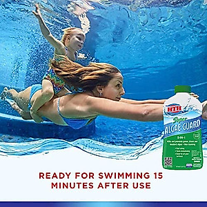 HTH 67032 Super Algae Guard Swimming Pool Algaecide Cleanser, 1 qt
