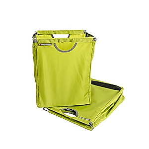 ADK Packbasket (Green) Multifunctional Durable Structured Tote / Reusable Shopping Bag That Folds Flat / Holds 30 lbs.