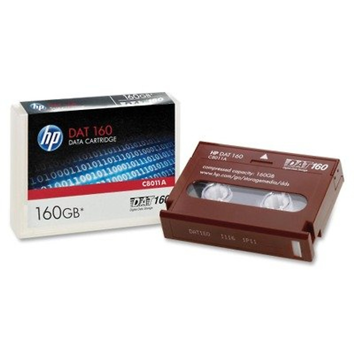 HP 8 mm DAT 160 Data Cartridge, 150m, 80GB Native/160GB Compressed Data Capacity