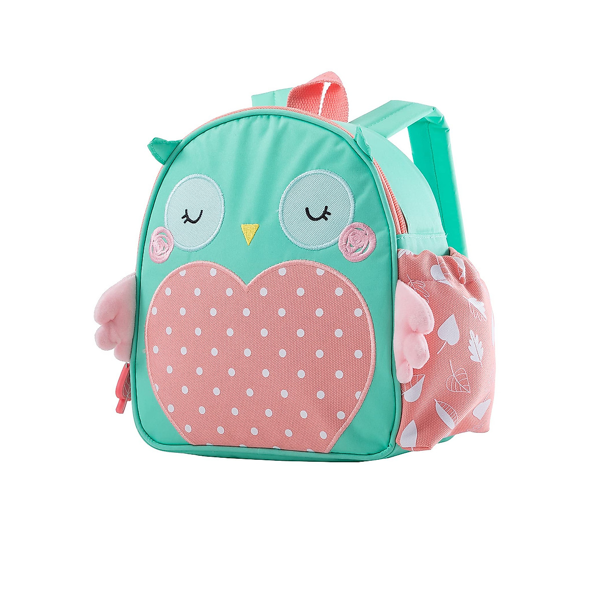 Planet Buddies Kids Lunch Box Bag, Insulated Lunch Bag Backpack for School, Cool Bag Lunch Boxes for Girls and Boys, Children's Backpacks with Water Bottle Holder and Name Tag, Olive the Owl