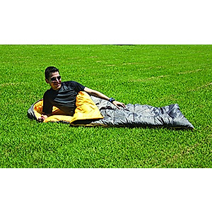 Texsport Trailhead Hybrid Sleeping Bag, Gray/Gold 33"x75"