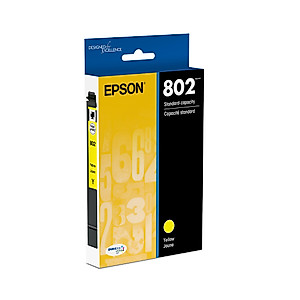 EPSON T802 DURABrite Ultra -Ink Standard Capacity Yellow -Cartridge (T802420-S) for select Epson WorkForce Pro Printers