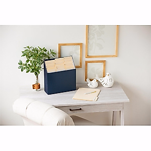 Smead Stadium File, 12 Pockets, Alphabetic/Monthly/Daily, Household/Blank Labels, Letter Size, Navy Blue (70211), 1.88 x 12.25 x 13.63 inches