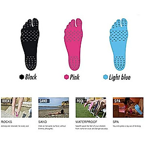 Barefoot Doobie Eco-Friendly Foot Adhesive Pads Outdoor Indoor Recreation for Hot Sand, Pool, Park, Lawn, Street, Spa, Non Slip Yoga Socks Flexible Feet